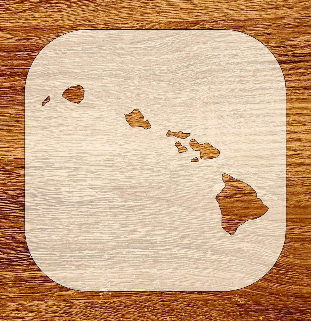 Hawaii State Silhouette Stencil, Reusable DIY Craft Stencil, Digital ...