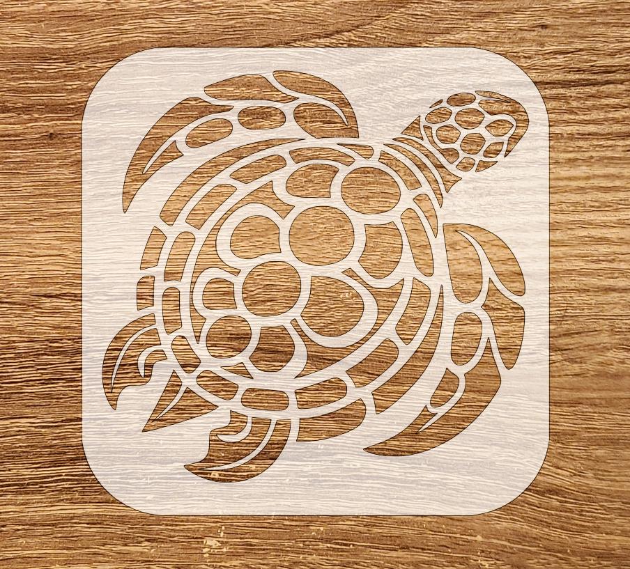 Sea Turtle Wall Painting Stencil, Reusable DIY Craft Stencil, STL, DXF ...
