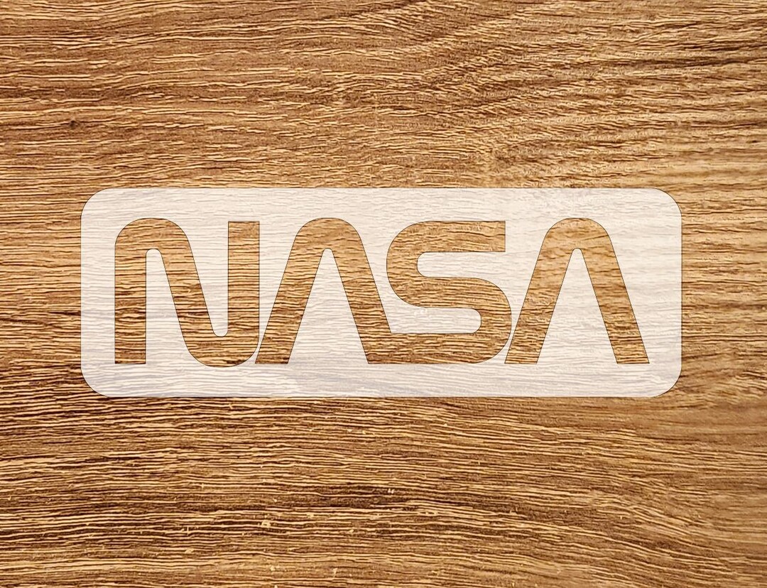 NASA Worm Logo Stencil, Resusable DIY Craft Stencil, Stl File, Dxf File ...