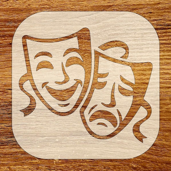 Drama Stencil Png - Etsy UK