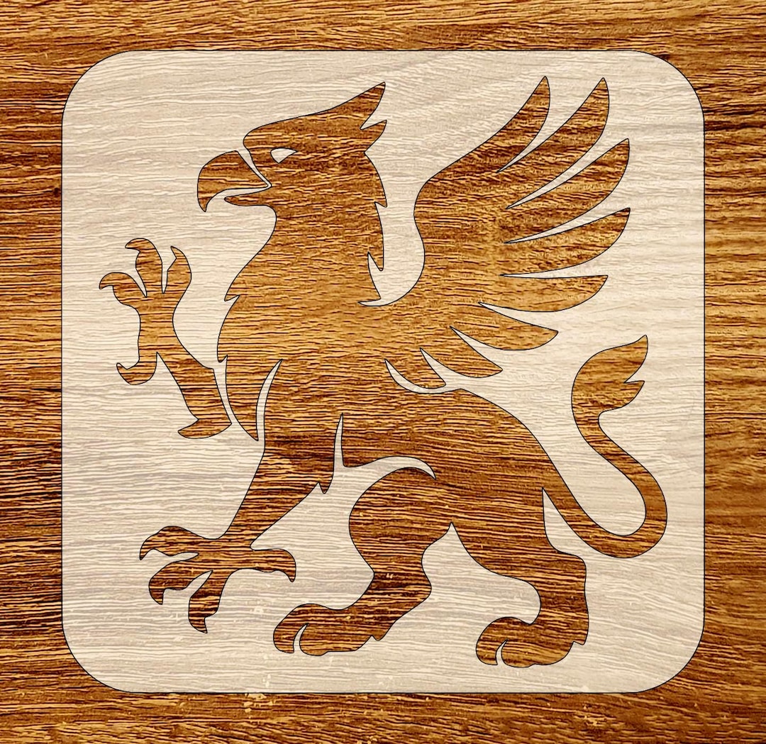 Griffin Stencil, Digital Download, SVG, DXF, Stl, Png, Pdf Files - Etsy UK