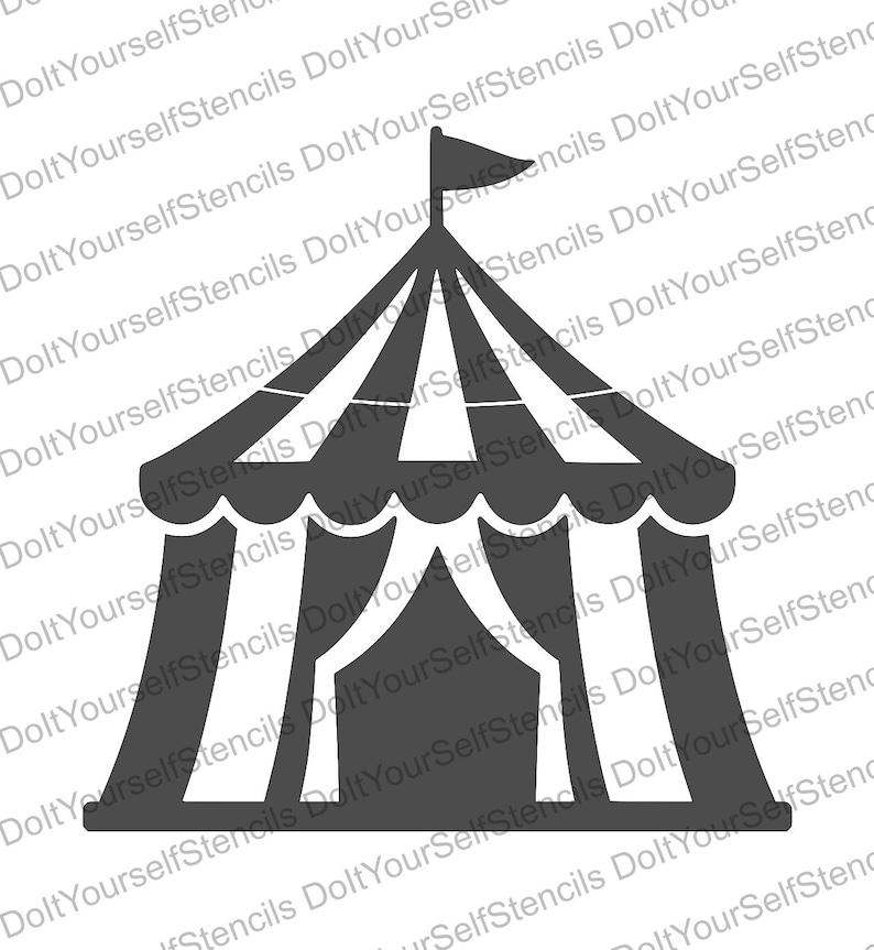 Circus Tent Stencil, Digital Download, SVG, DXF, Stl, Png, Pdf Files - Etsy