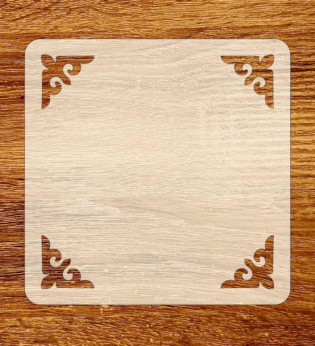Elegant Corner Flourish Stencil, Ornate Frame Accent, Reusable DIY ...
