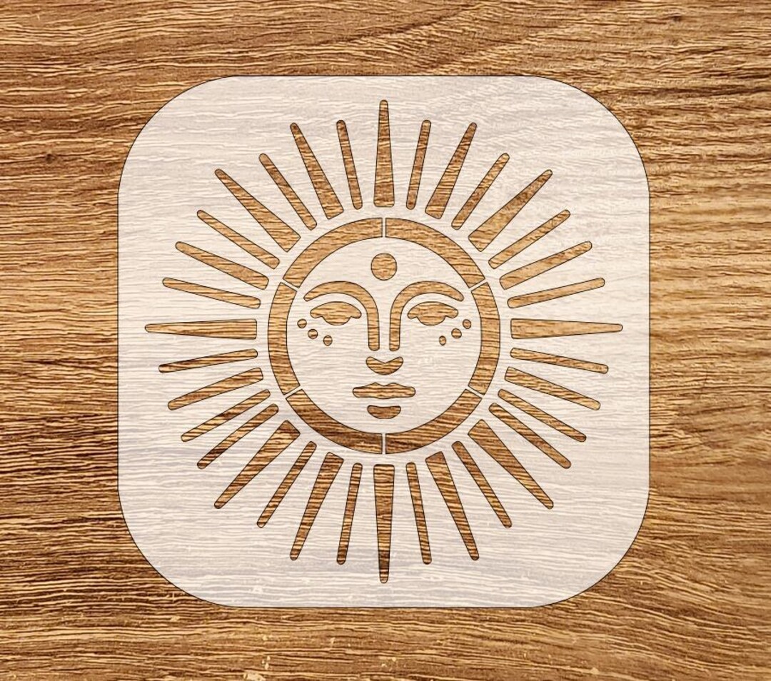 Celestial Sun Goddess Stencil, Reusable DIY Craft Stencil, Digital ...
