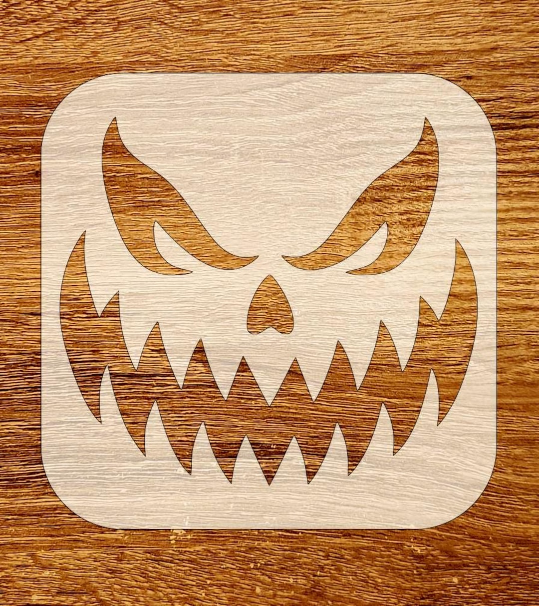 Demonic Pumpkin Face Stencil, Digital Download, SVG, DXF, Stl, Png, Pdf ...