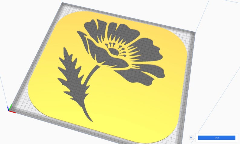 Poppy Flower Stencil, Reusable DIY Craft Stencil, Digital Download, STL ...
