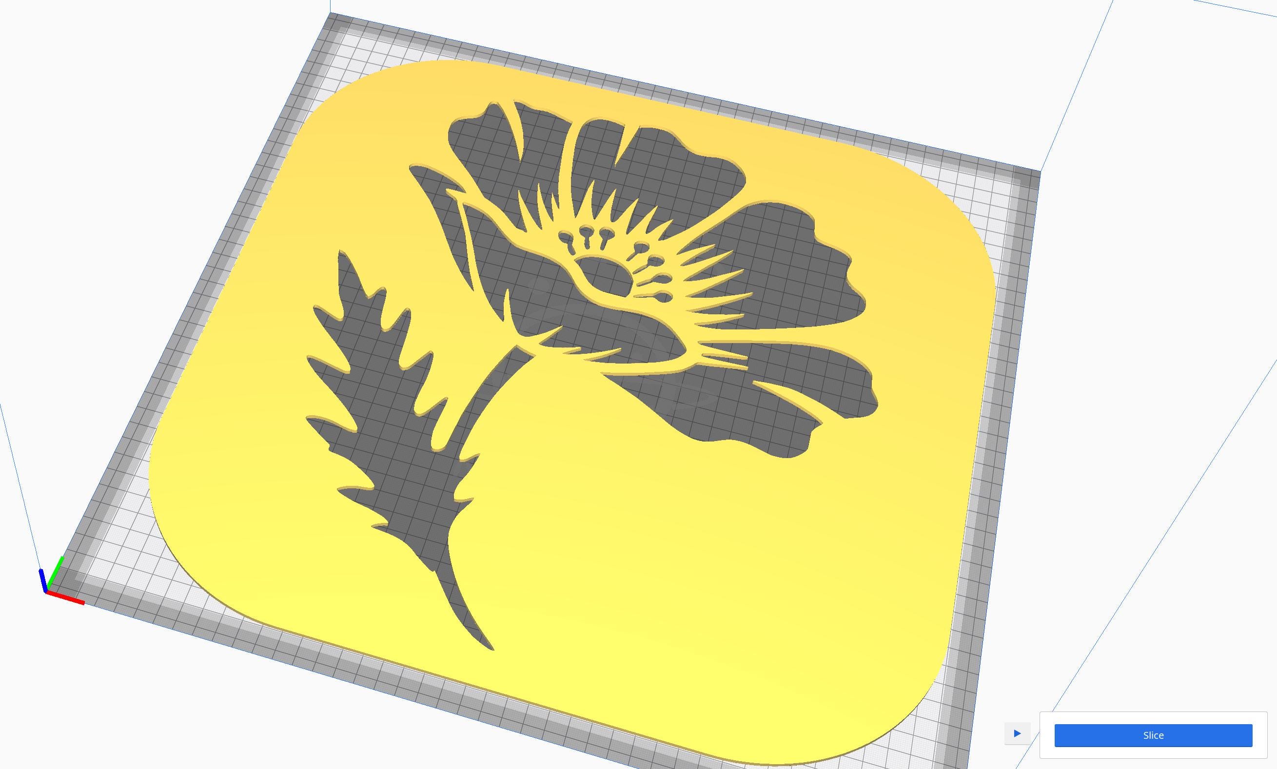 Poppy Flower Stencil, Reusable DIY Craft Stencil, Digital Download, STL ...