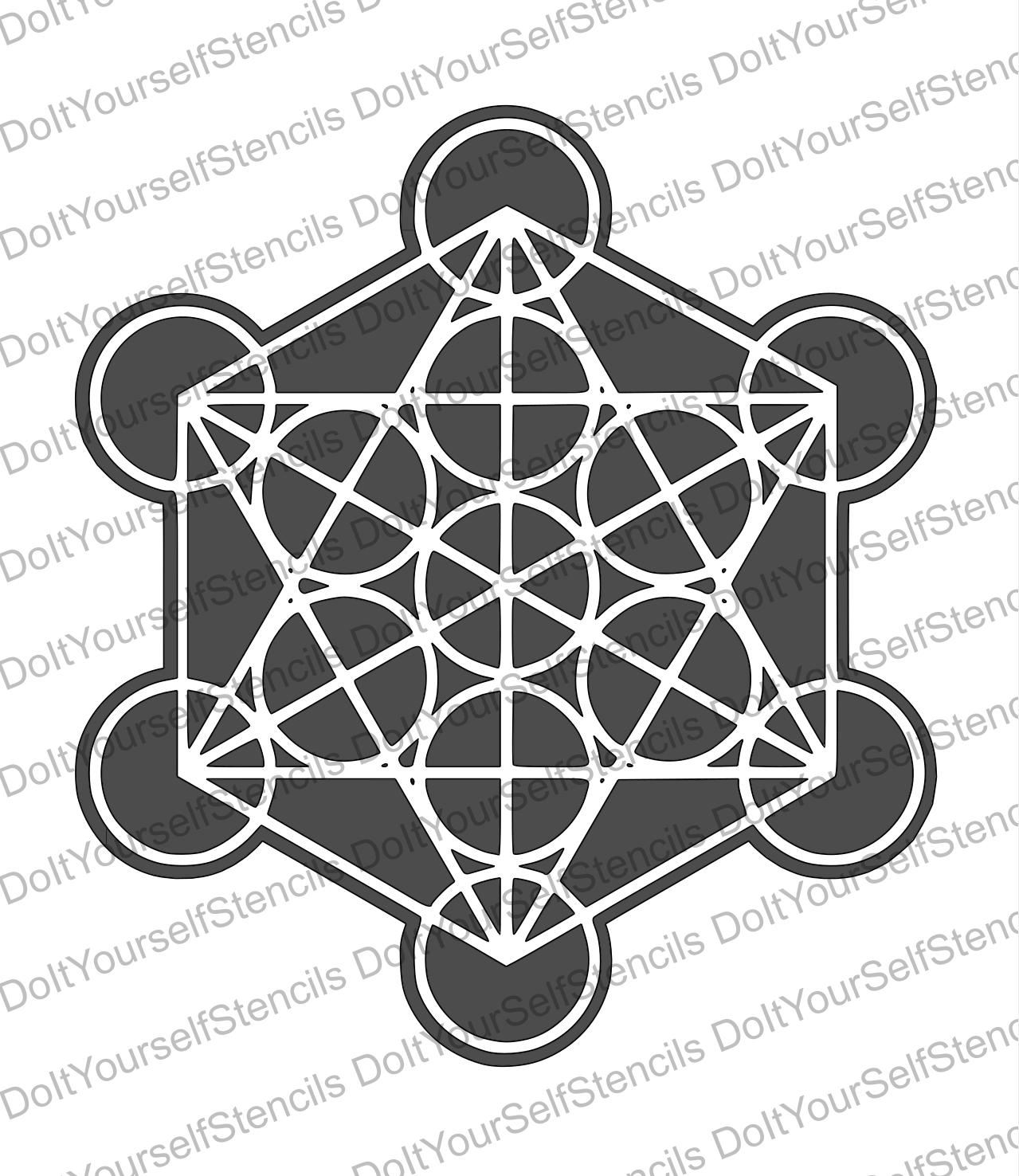 Metatron’s Cube Stencil, Sacred Geometry Stencil, Reusable DIY Craft ...