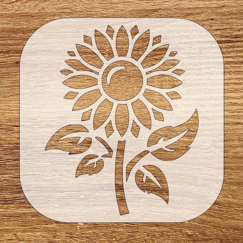 Sunflower Stencil - Etsy