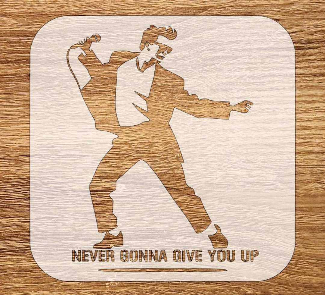 Rick Roll Meme Stencil, Reusable DIY Craft Stencil, Digital Download ...