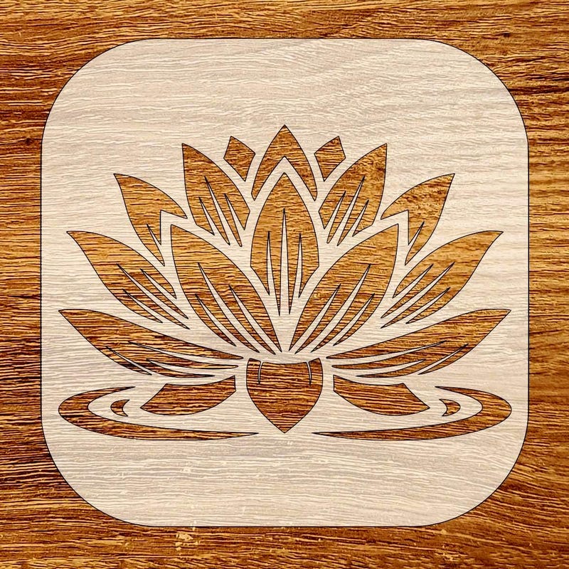 Lotus Stencil - Etsy Australia