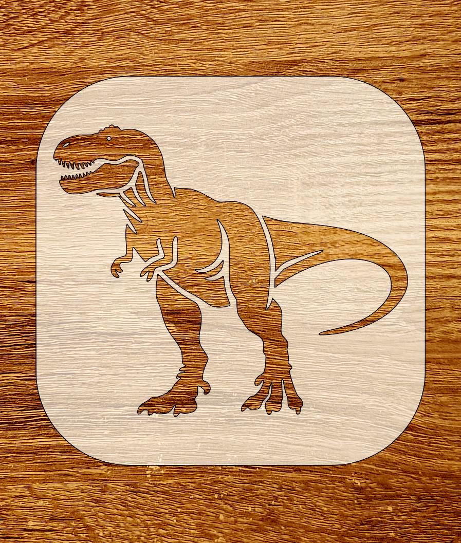 T-rex Silhouette Stencil, Digital Download, SVG, DXF, Stl, Png, Pdf ...