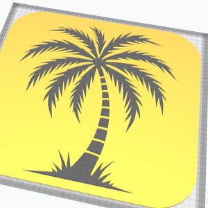 Palm Tree Stencil, Reusable DIY Craft Stencil, Digital Download, STL ...