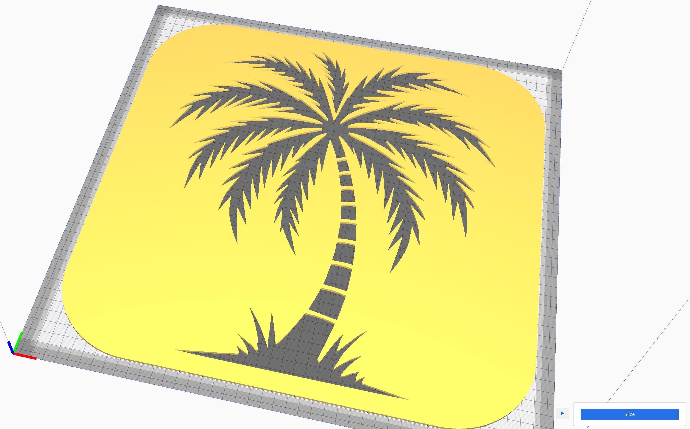 Palm Tree Stencil, Reusable DIY Craft Stencil, Digital Download, STL ...