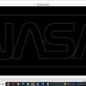 NASA Worm Logo Stencil, Resusable DIY Craft Stencil, Stl File, Dxf File ...