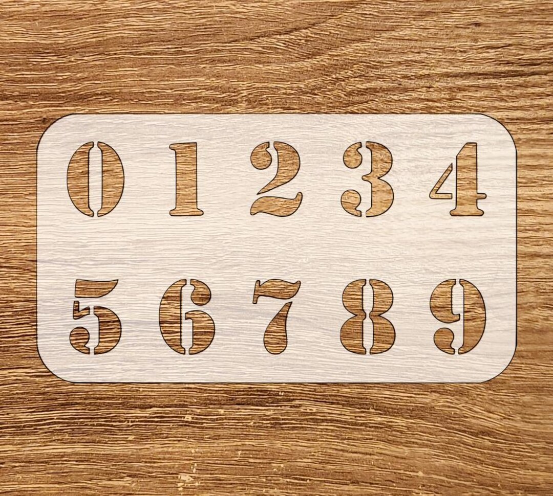 Military Number Stencil, Reusable DIY Craft Stencil, Digital Download ...