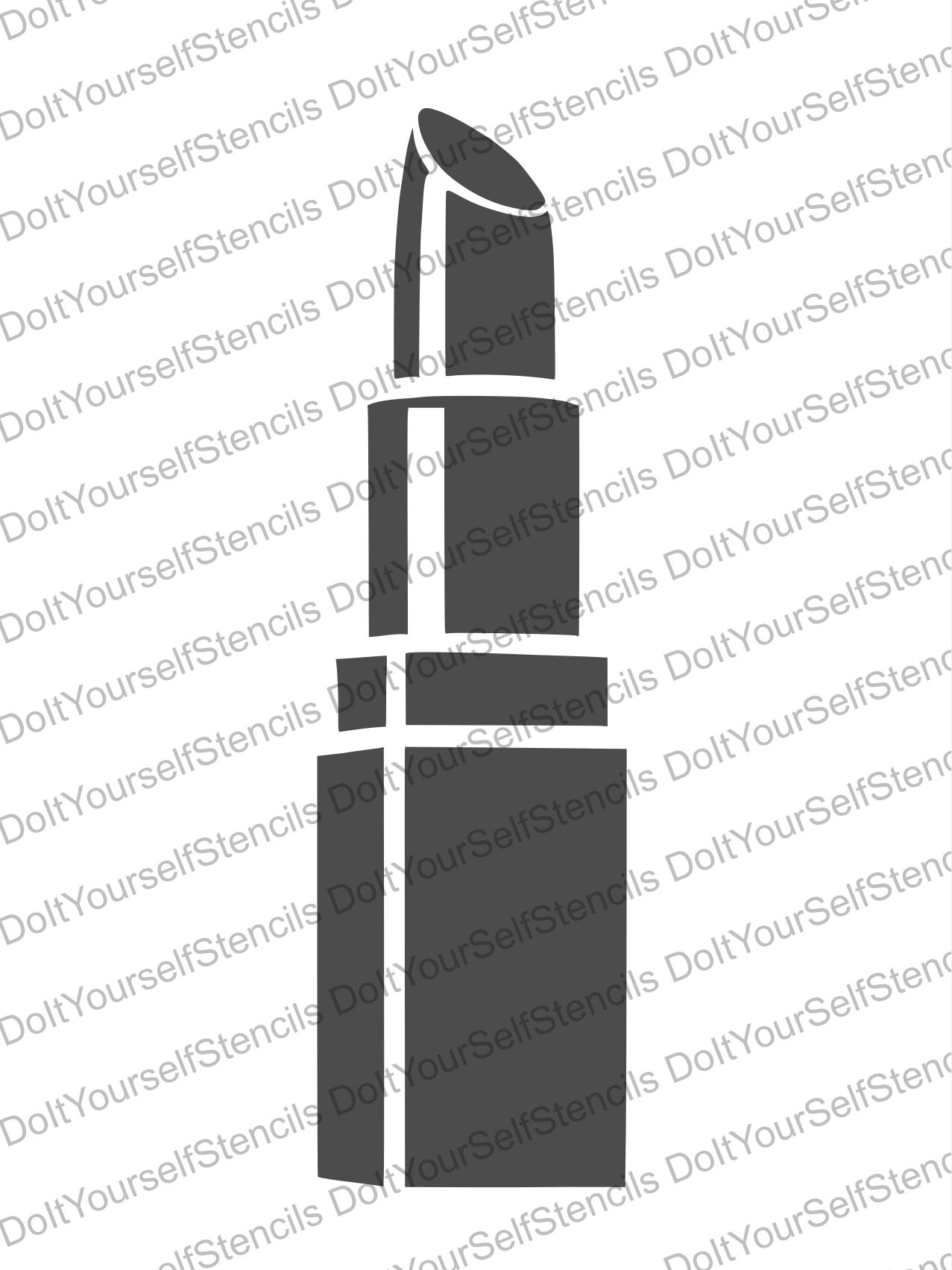 Lipstick Stencil, Beauty Makeup Stencil, Reusable DIY Stencil, Digital ...