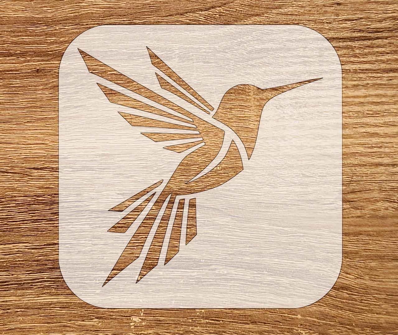 Hummingbird Stencil, Reusable DIY Craft Stencil, STL, DXF, Svg Files - Etsy