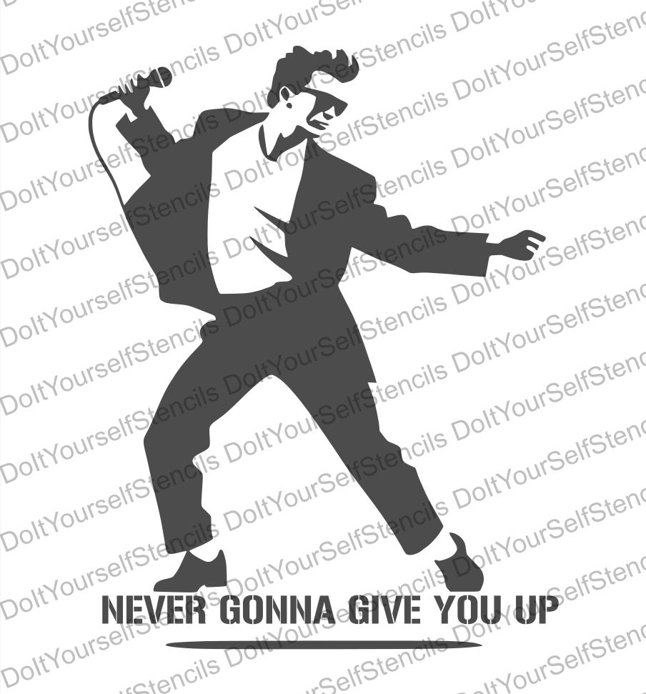 Rick Roll Meme Stencil, Digital Download, SVG, DXF, Stl, Png, Pdf Files ...