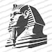 Sphinx Pharaoh Stencil, Reusable DIY Craft Stencil, Digital Download ...