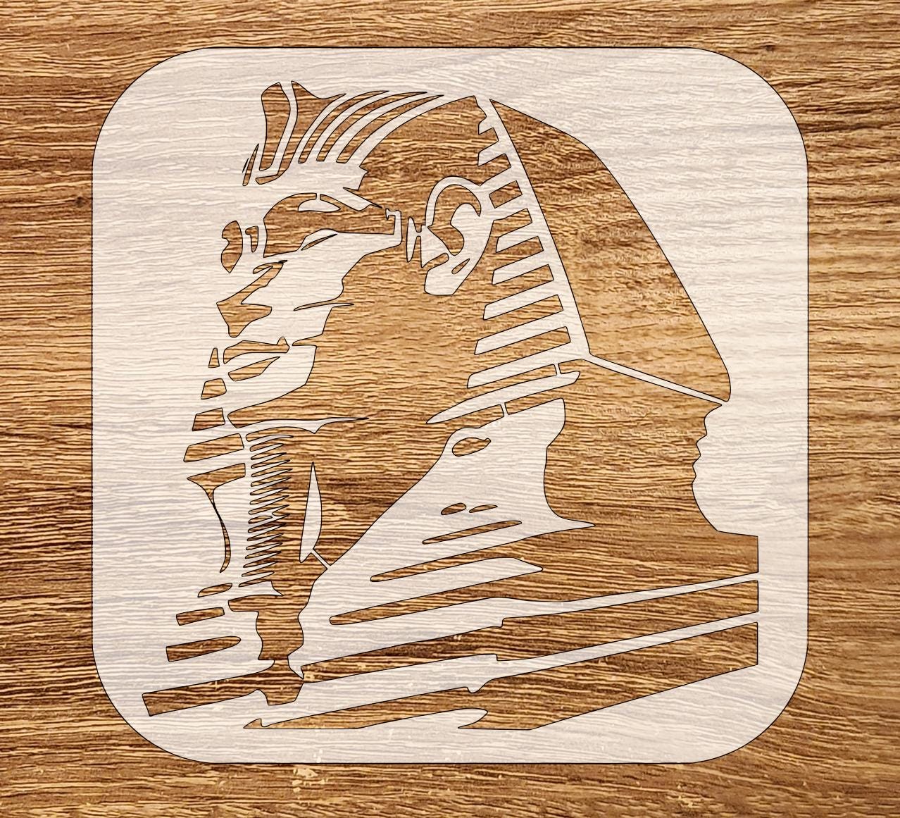 Sphinx Pharaoh Stencil, Reusable DIY Craft Stencil, Digital Download ...