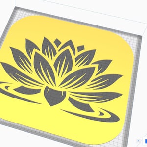 Lotus Flower Stencil, Reusable DIY Craft Stencil, Digital Download, STL ...