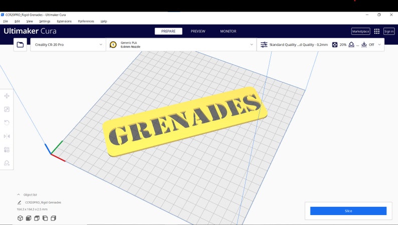 DIY 'grenades' Label Stencil Digital Download for 3D Printing, Laser ...