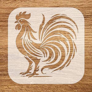 Rooster Stencil, Reusable DIY Craft Stencil, STL, DXF, Svg Files - Etsy