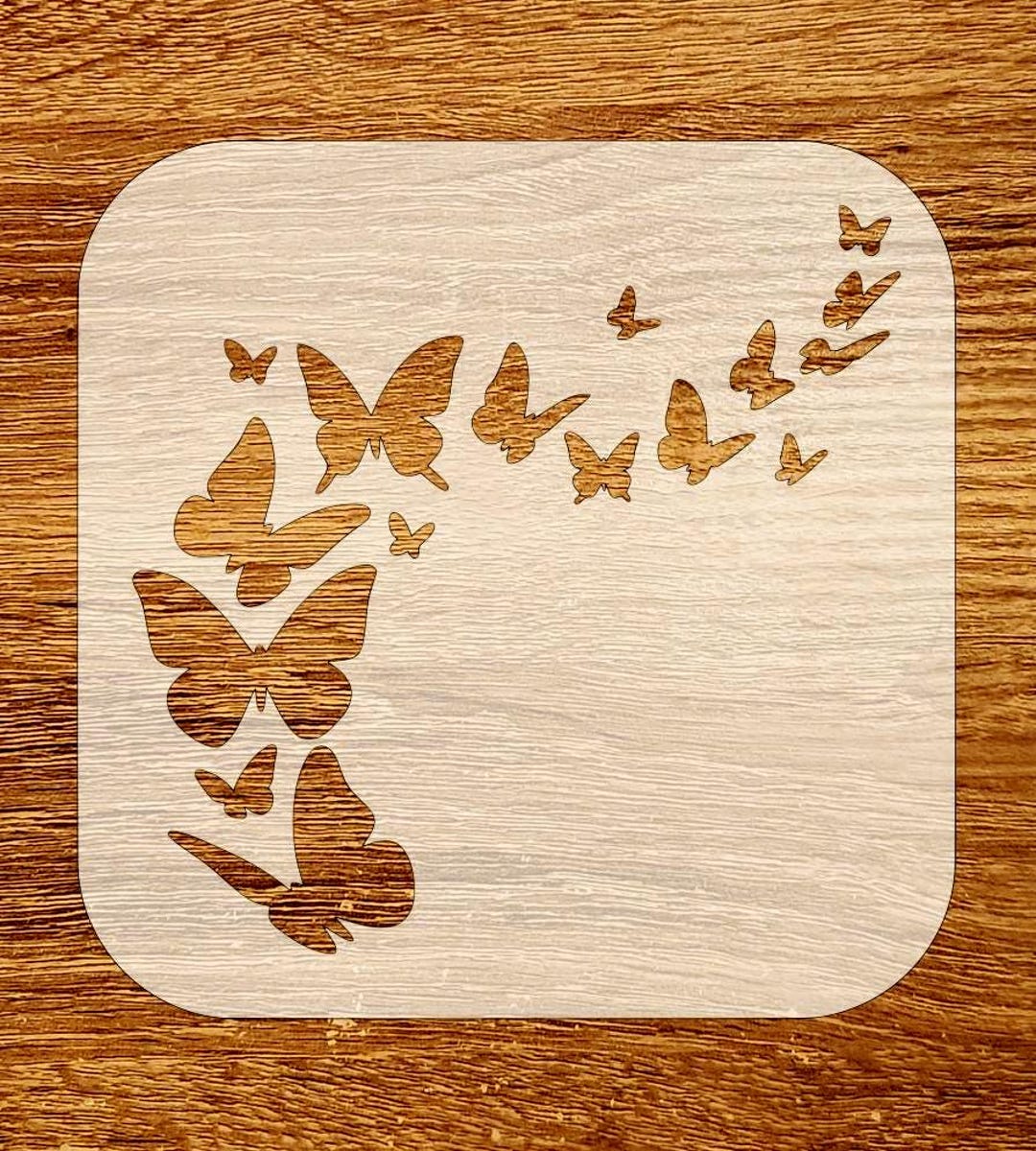 Butterfly Flock Stencil, Digital Download, SVG, DXF, Stl, Png, Pdf ...