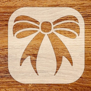 Decorative Bow Stencil, Reusable DIY Craft Stencil, Digital Download ...