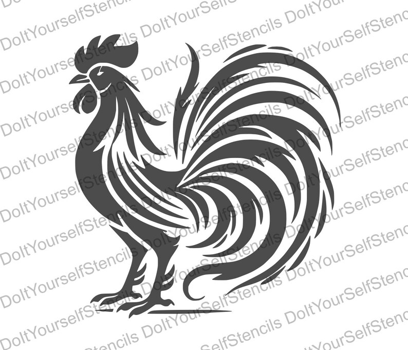 Rooster Stencil, Reusable DIY Craft Stencil, STL, DXF, Svg Files - Etsy