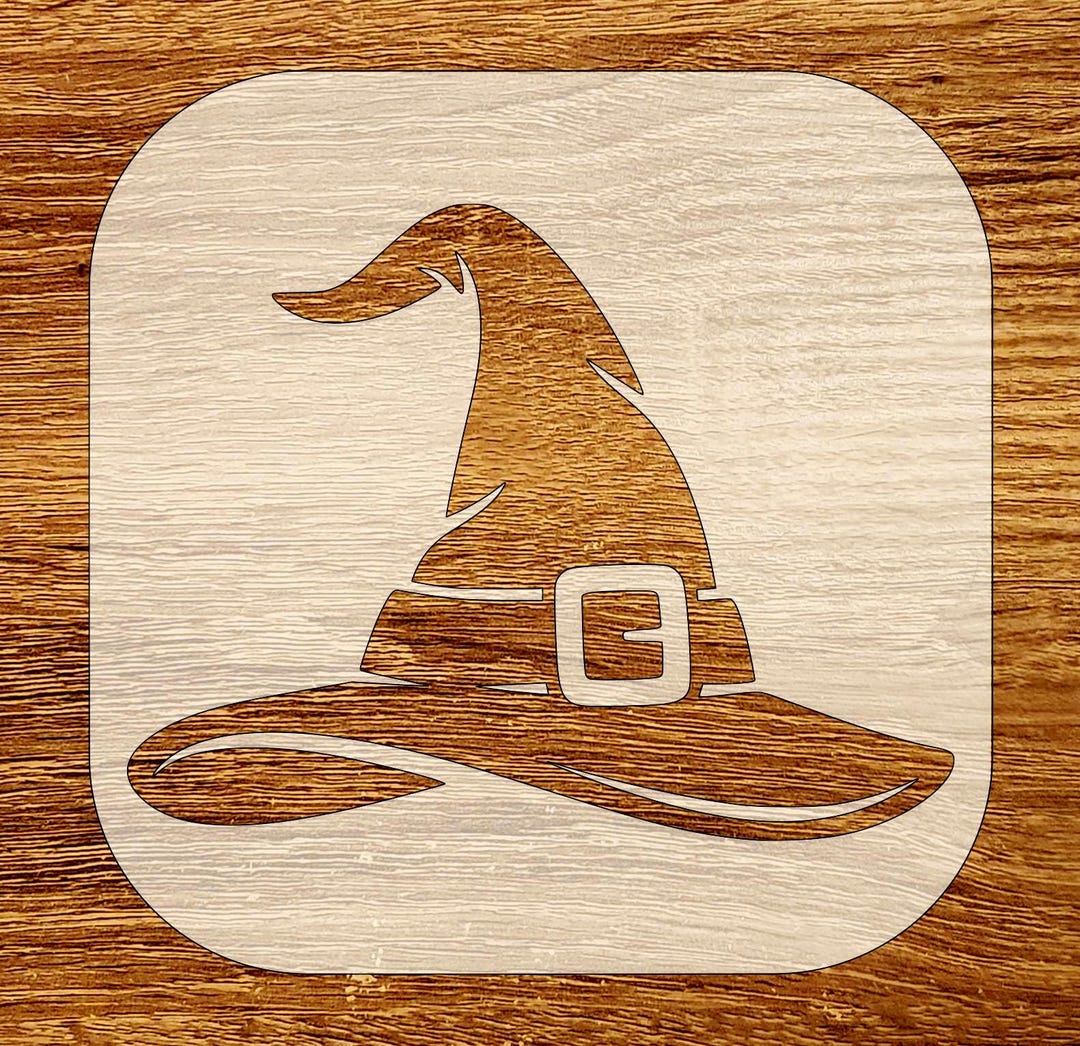 Witch Hat Stencil, Digital Download, SVG, DXF, Stl, Png, Pdf Files - Etsy