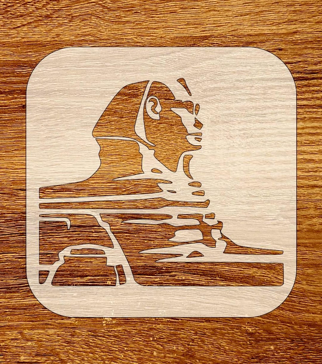Great Sphinx Stencil, Digital Download, SVG, DXF, Stl, Png, Pdf Files ...