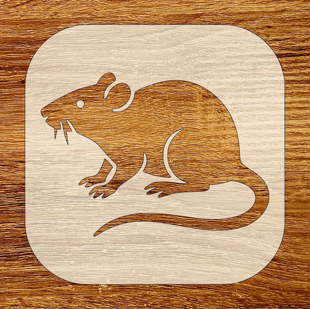Rat Stencil, Digital Download, SVG, DXF, Stl, Png, Pdf Files - Etsy