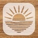 Sunrise Silhouette Stencil, Reusable DIY Craft Stencil, Digital ...