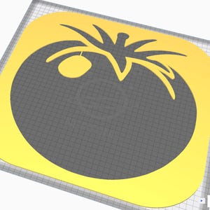 Tomato Stencil, Reusable DIY Craft Stencil, Digital Download, STL, DXF ...