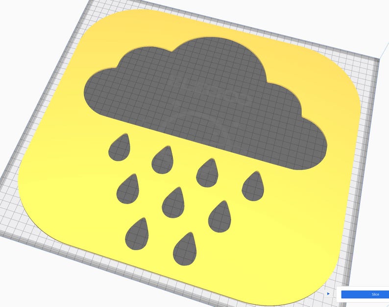 Raining Cloud Stencil, Digital Download, SVG, DXF, Stl, Png, Pdf Files ...