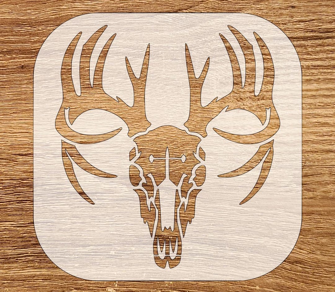 Deer Skull Stencil, Reusable DIY Craft Stencil, Digital Download, STL, DXF, Svg Files - Etsy