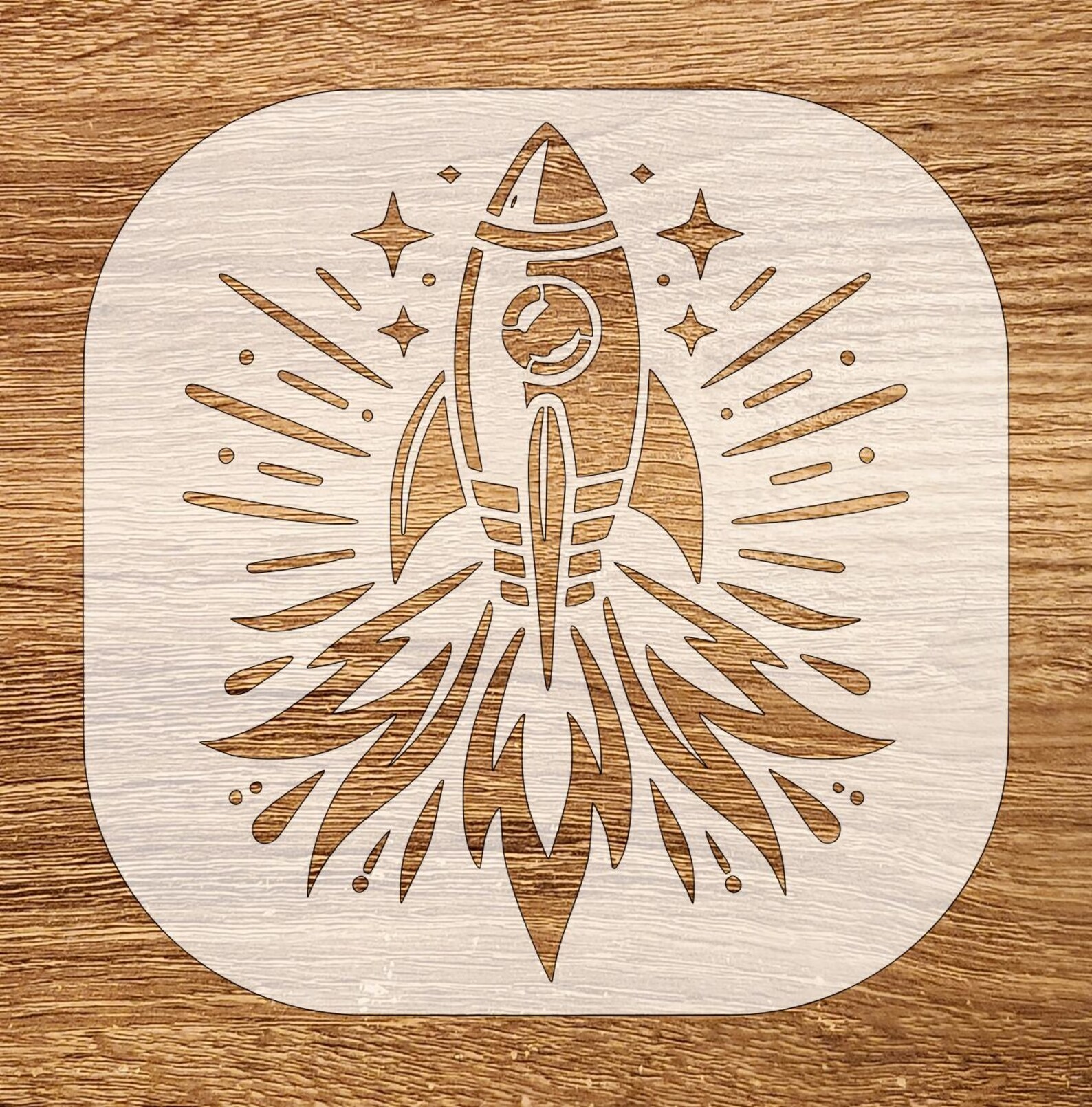 Rocket Stencil, Reusable DIY Craft Stencil, STL, DXF, Svg Files - Etsy
