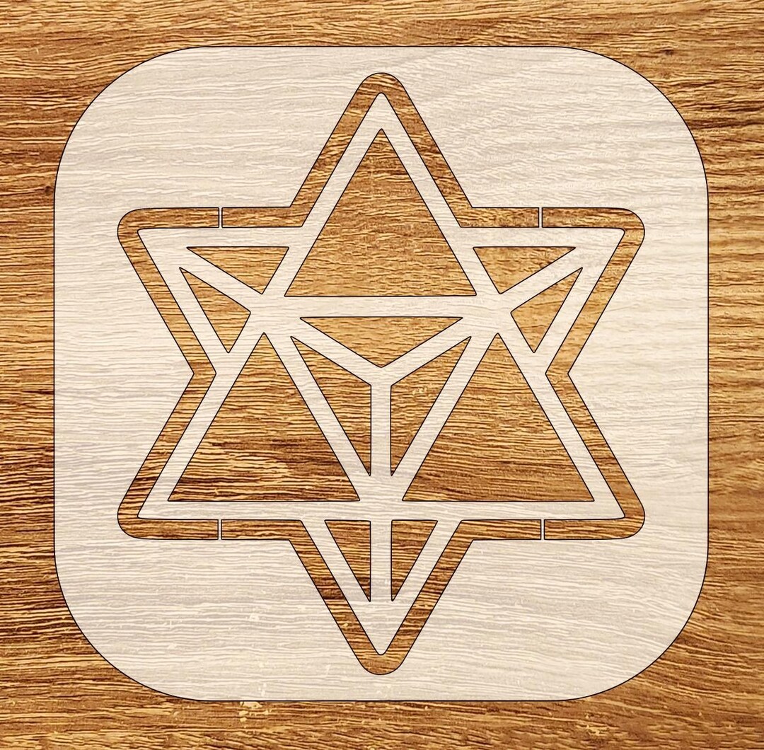 Pochoir étoile Merkaba, pochoir géométrie sacrée, pochoir artisanal ...