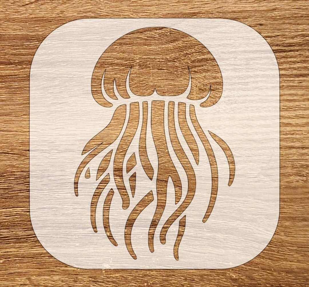 Jellyfish Stencil, Reusable DIY Craft Stencil, Digital Download, STL ...
