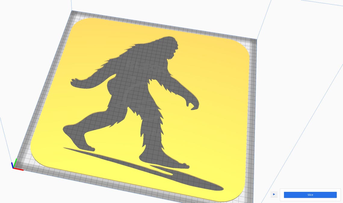 Sasquatch Stencil, Reusable DIY Craft Stencil, Digital Download, STL ...