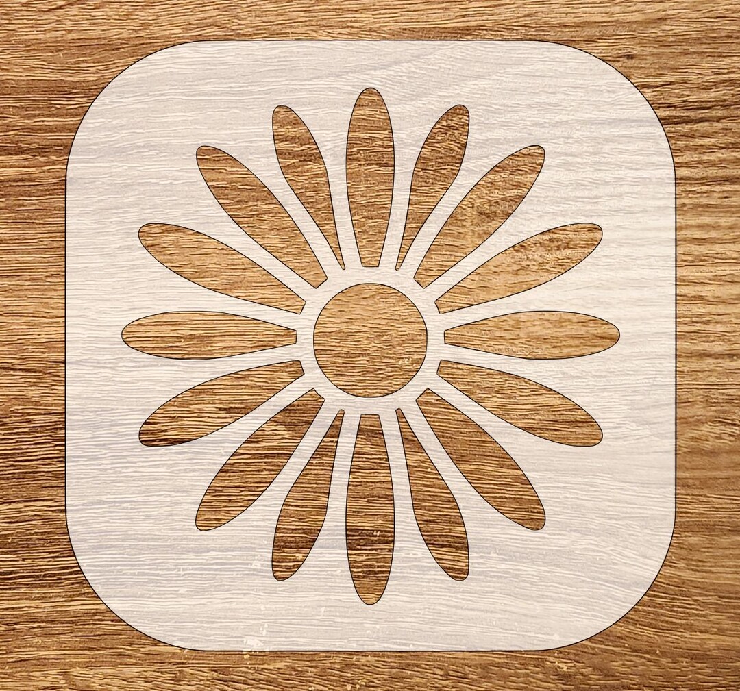 Daisy Flower Stencil, Reusable DIY Craft Stencil, Digital Download, STL ...