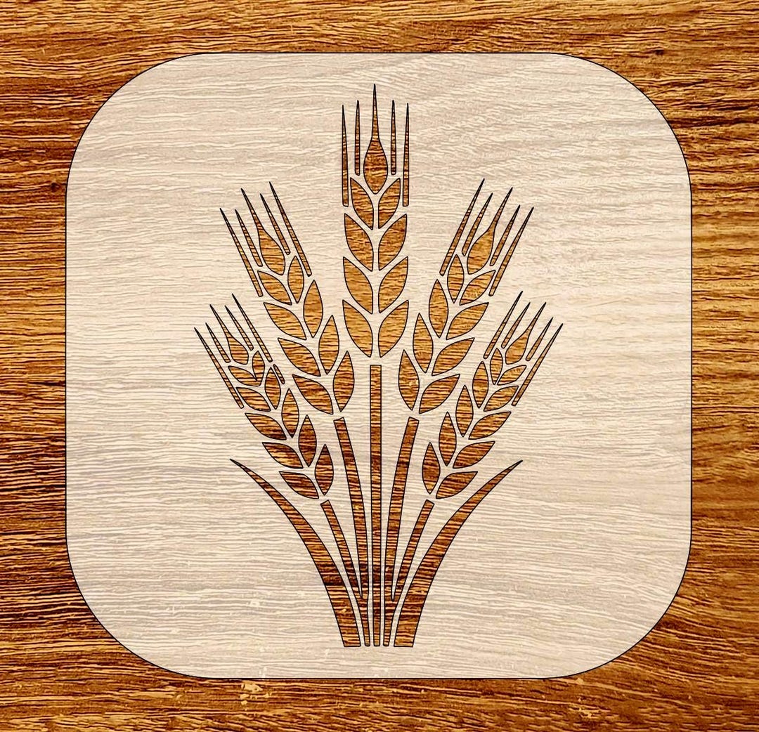 Wheat Sheaf Stencil, Digital Download, SVG, DXF, Stl, Png, Pdf Files - Etsy