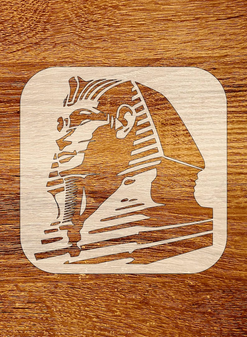Egyptian Sphinx Stencil, History Mythology DIY Craft, Digital Download ...