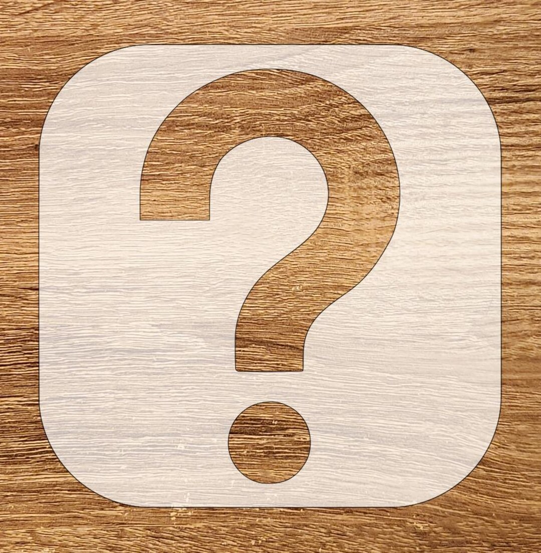 Question Mark Stencil, Reusable DIY Craft Stencil, Digital Download ...