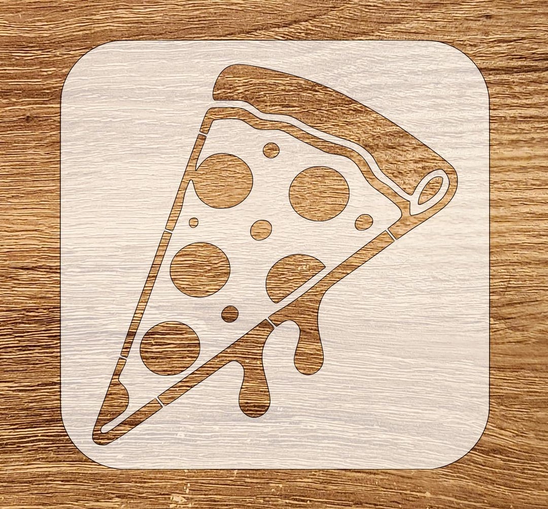Pizza Slice Stencil, Reusable DIY Craft Stencil, Digital Download, STL ...