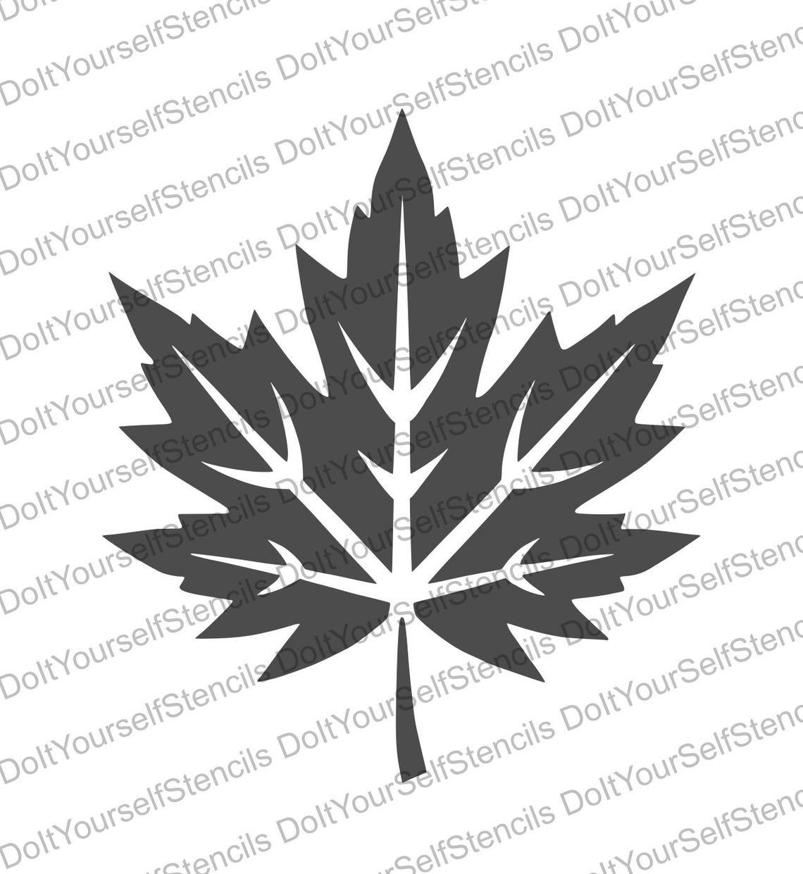 Maple Leaf Stencil, Reusable DIY Craft Stencil, Digital Download, SVG ...