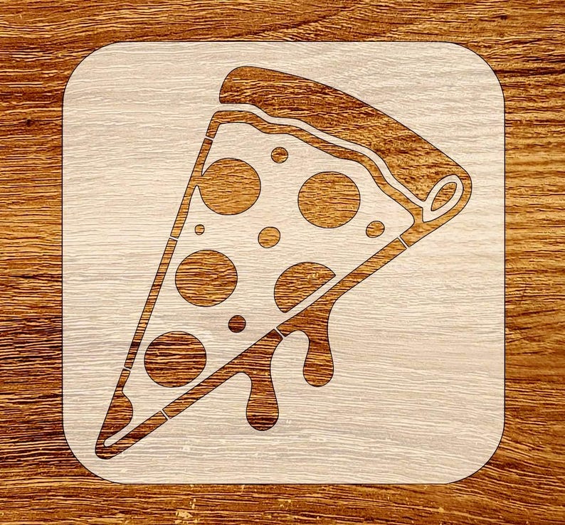 Pizza Slice Stencil, Reusable DIY Craft Stencil, Digital Download, STL ...