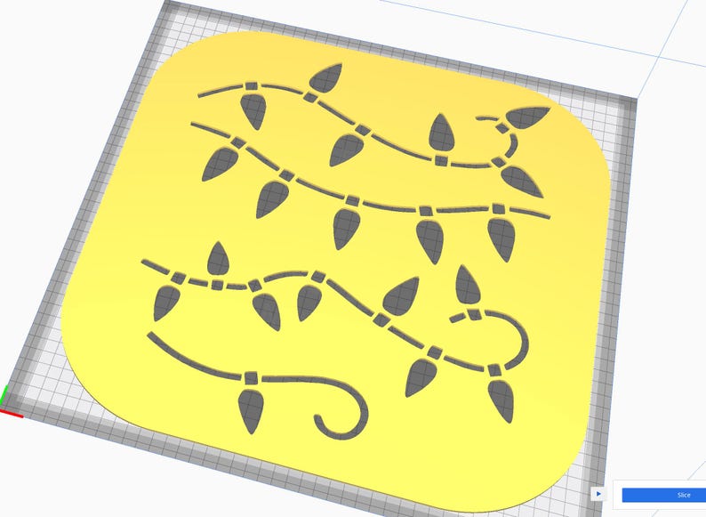 Christmas String Lights Stencil, Digital Download, SVG, DXF, Stl, Png ...